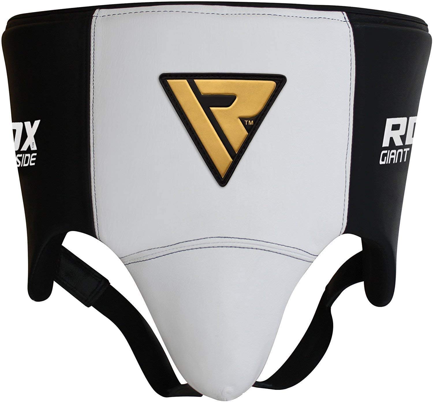 RDX Groin Protector for Boxing, Muay Thai, MMA Fighting and Kickboxing, Cowhide Leather Abdo Gear for Martial Arts Training, SATRA Approved Jockstrap Abdominal Guard for Sparring and Taekwondo
