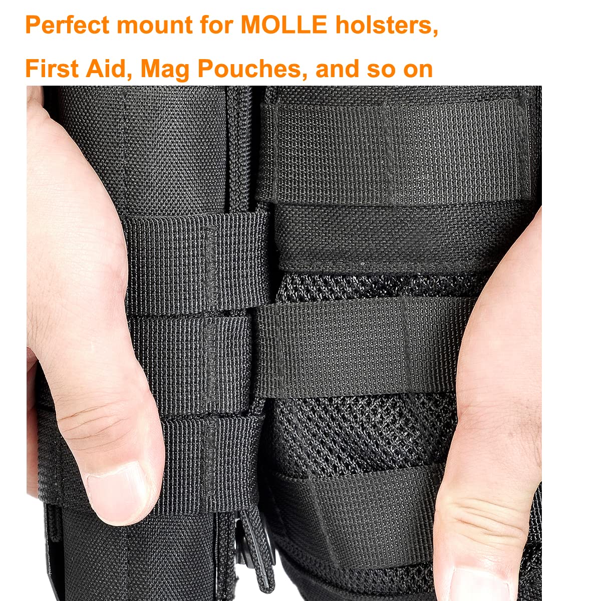 TAFTACFR Tactical Heavy Duty Mesh MOLLE Drop Leg Platform Universal Drop Leg Panel with Adjustable Belt & Thigh Straps (Coyote Brown)