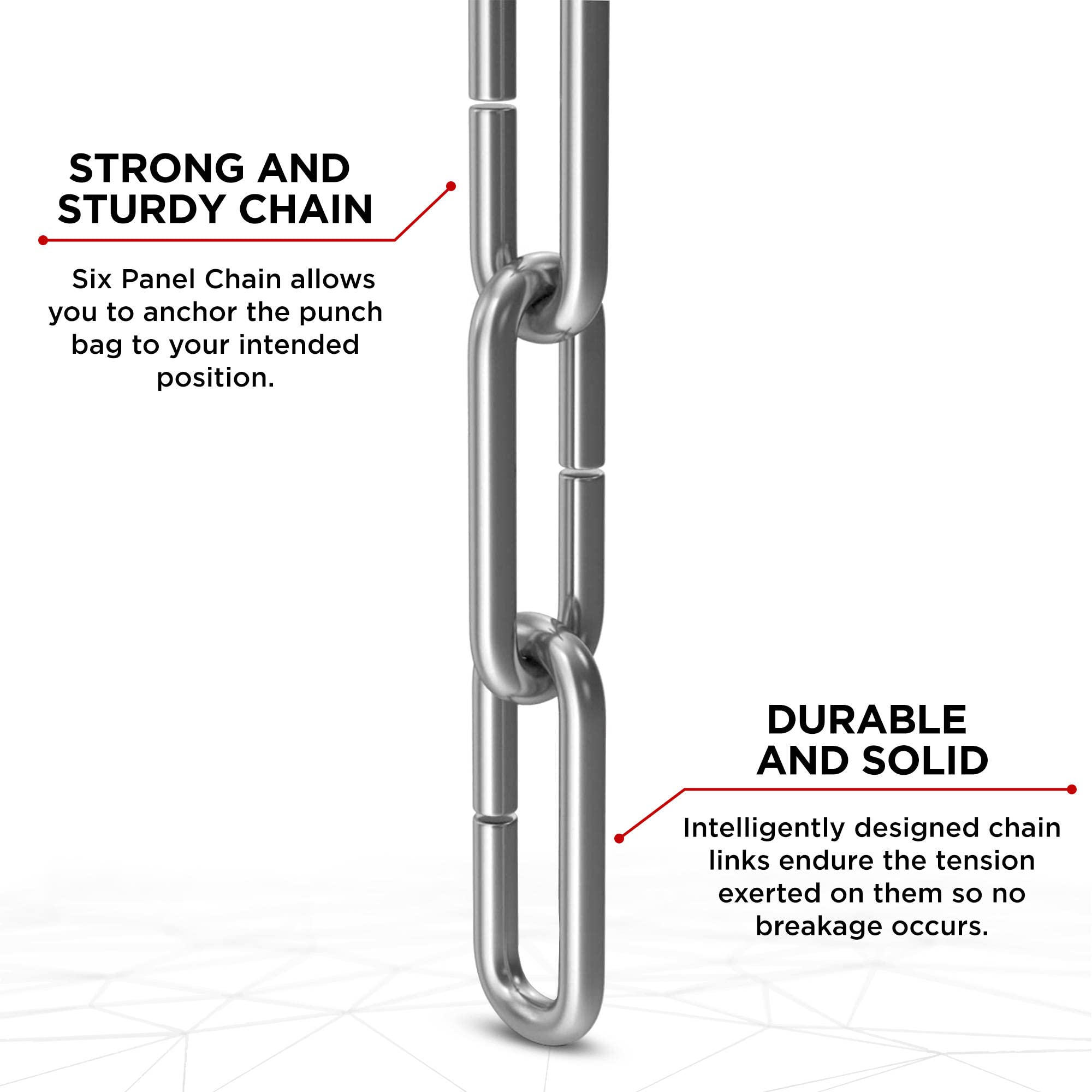 RDX Heavy Duty Boxing Punching Bag Iron 6 Panel Chains Wall Mount Punching MMA Training Hanger