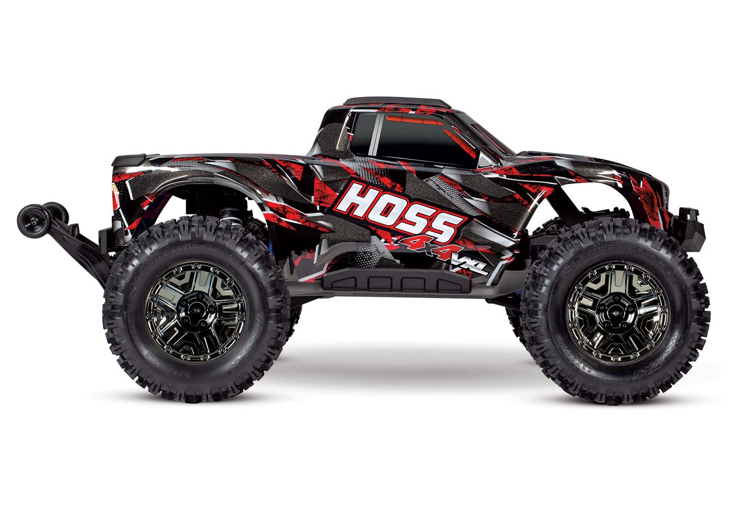 Traxxas 90076-4-SRED Hoss 4X4 VXL: 1/10 Scale Monster Truck