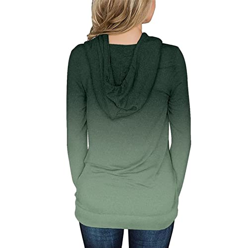 Womens Comfortable Pullover Padded Fall and Winter Printed Hooded Tops Casual Hoodies Sport Sweatwear Sweatshirt