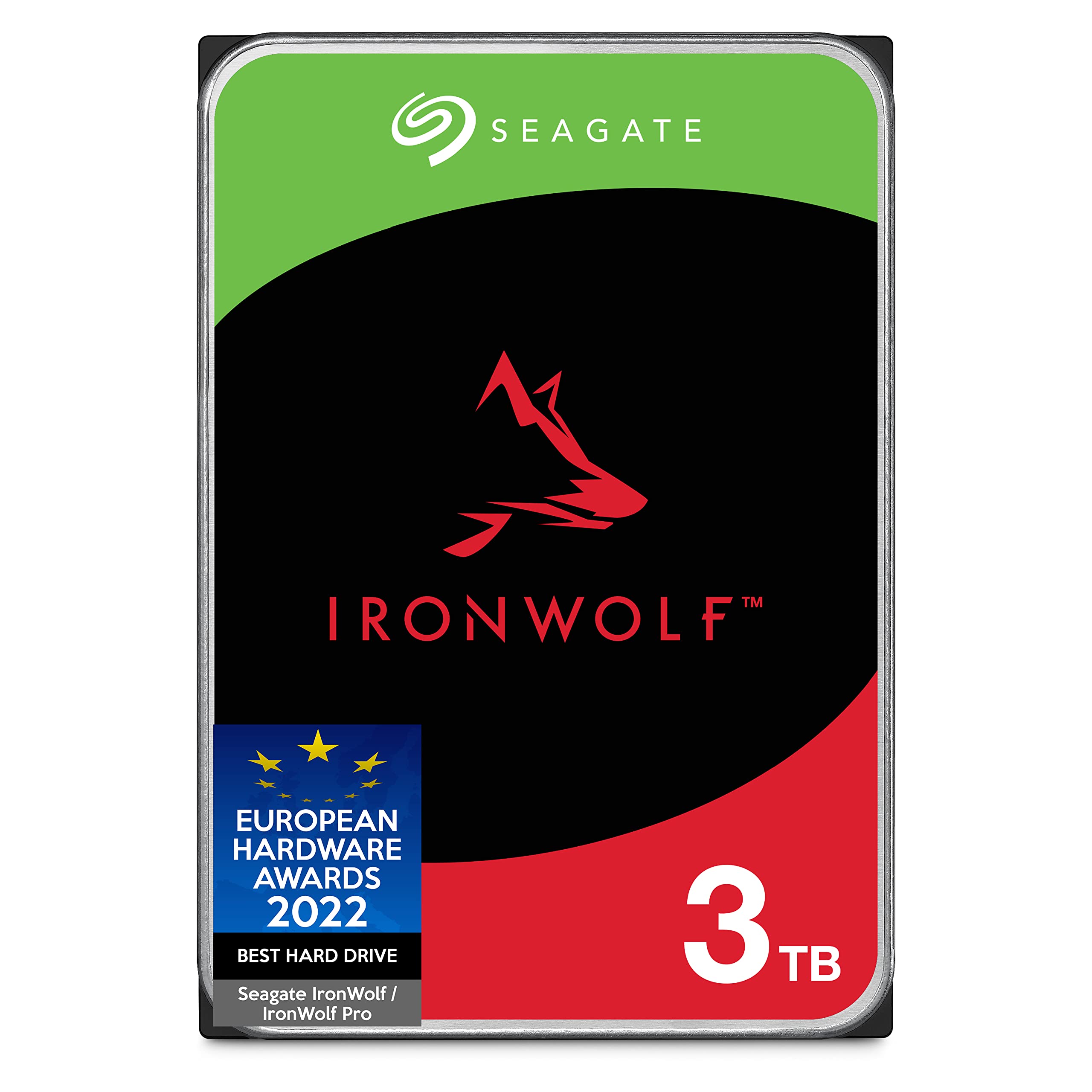 Seagate IronWolf Pro, 18TB, Internal Hard Drive, NAS, 3.5 Inch, SATA, 6GB/s, 7200 RPM, 256MB Cache, for RAID Network Attached Storage (ST18000NE000)