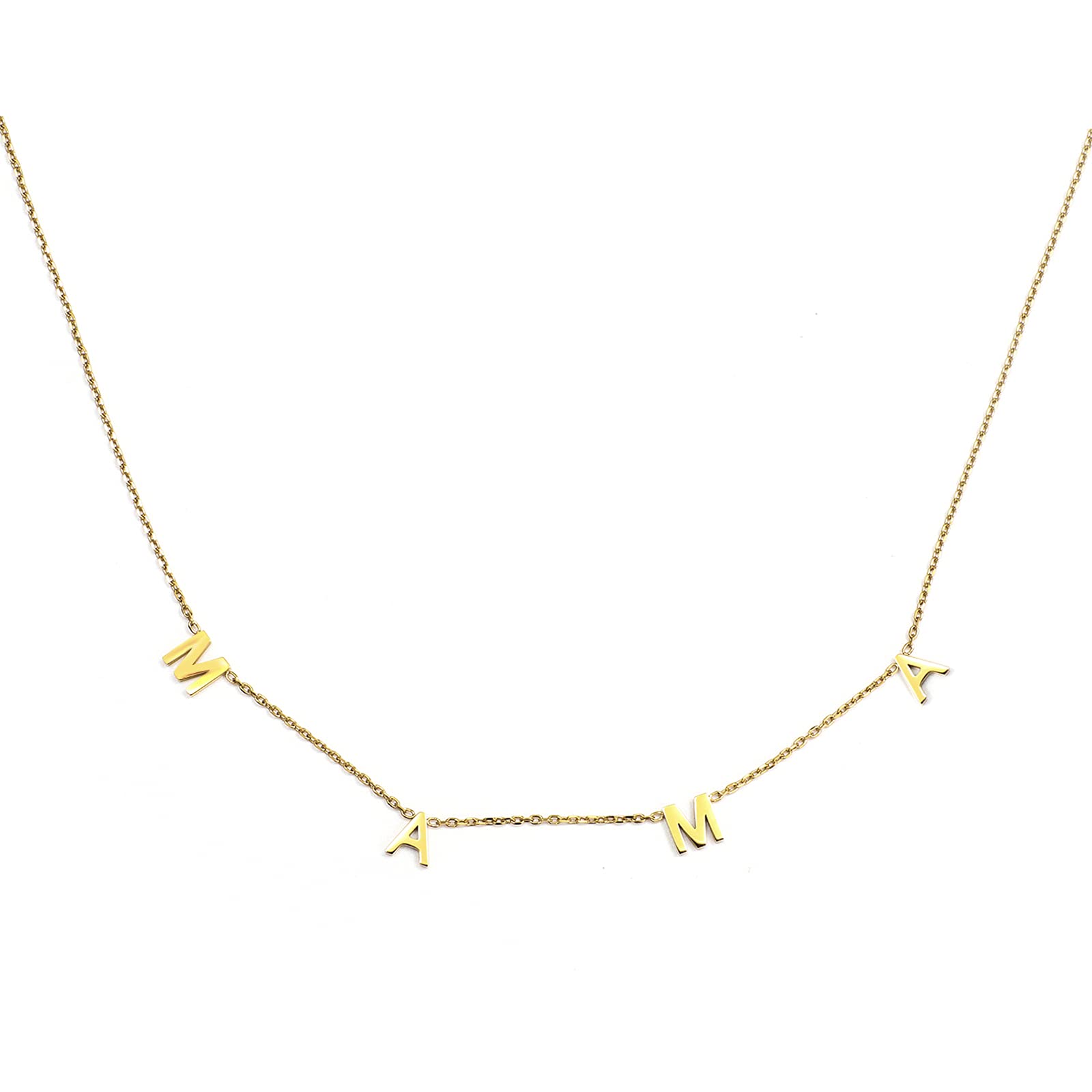 SINYARS Mom Necklace 18K Mama Necklace for Mothers Day Gifts Women,18K Gold Dainty Necklace for Women Jewelry Necklace Gifts for Grandma 18K Gold