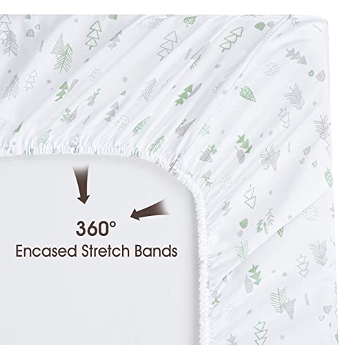 PHF Soft Bassinet Sheets, 2 Pack Silky Comfy Breathable Cradle Sheets for Baby Boys Girls, Univeral Fit for Most Cradle and Bassinet Mattress, Light Grey & Light Grey