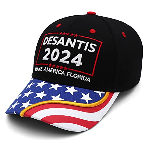 xywlwoer Ron Desantis 2024 Hat Make America Florida Hat Embroidery MAGA Baseball Caps for Trump Desantis 2024 Supporters
