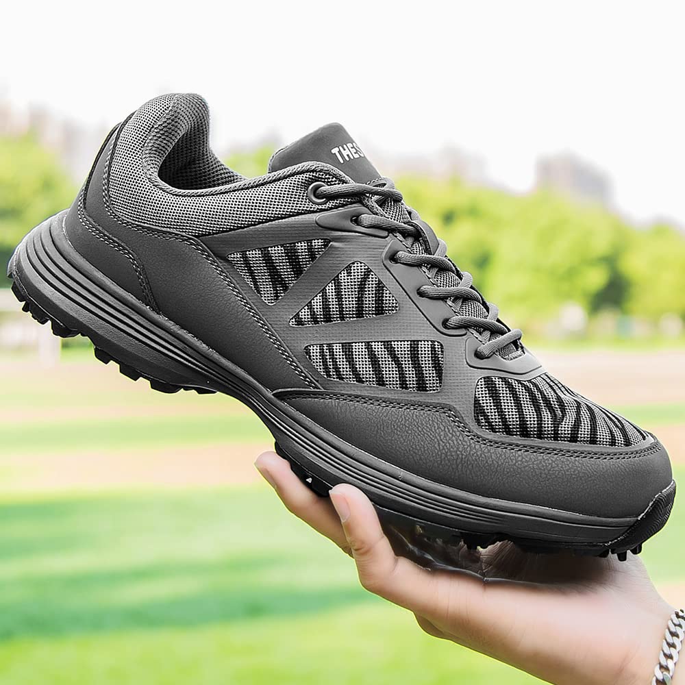 THESTRON Men Golf Shoes Spring Summer Breathable Spikeless Golf Training Sport Sneakers Big Size US 7-14 Golf Walking Shoes …