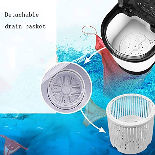 Rose Red Washing Machine,Electric Compact Laundry Machines Portable Durable Design Washer Energy Saving, Rotary Controller