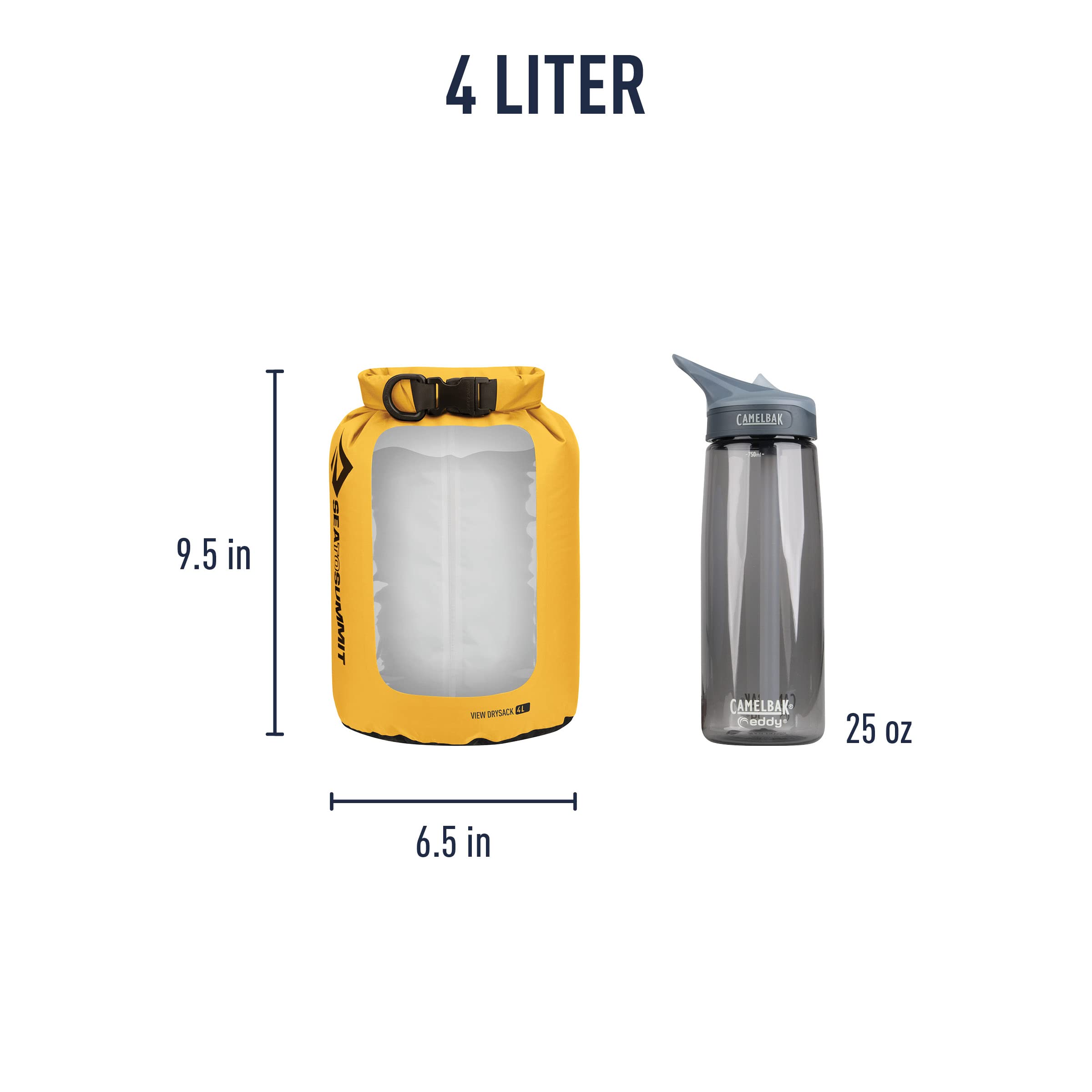 Sea to Summit View Dry Sack, See-Thru Dry Bag, 4 Liter, Yellow