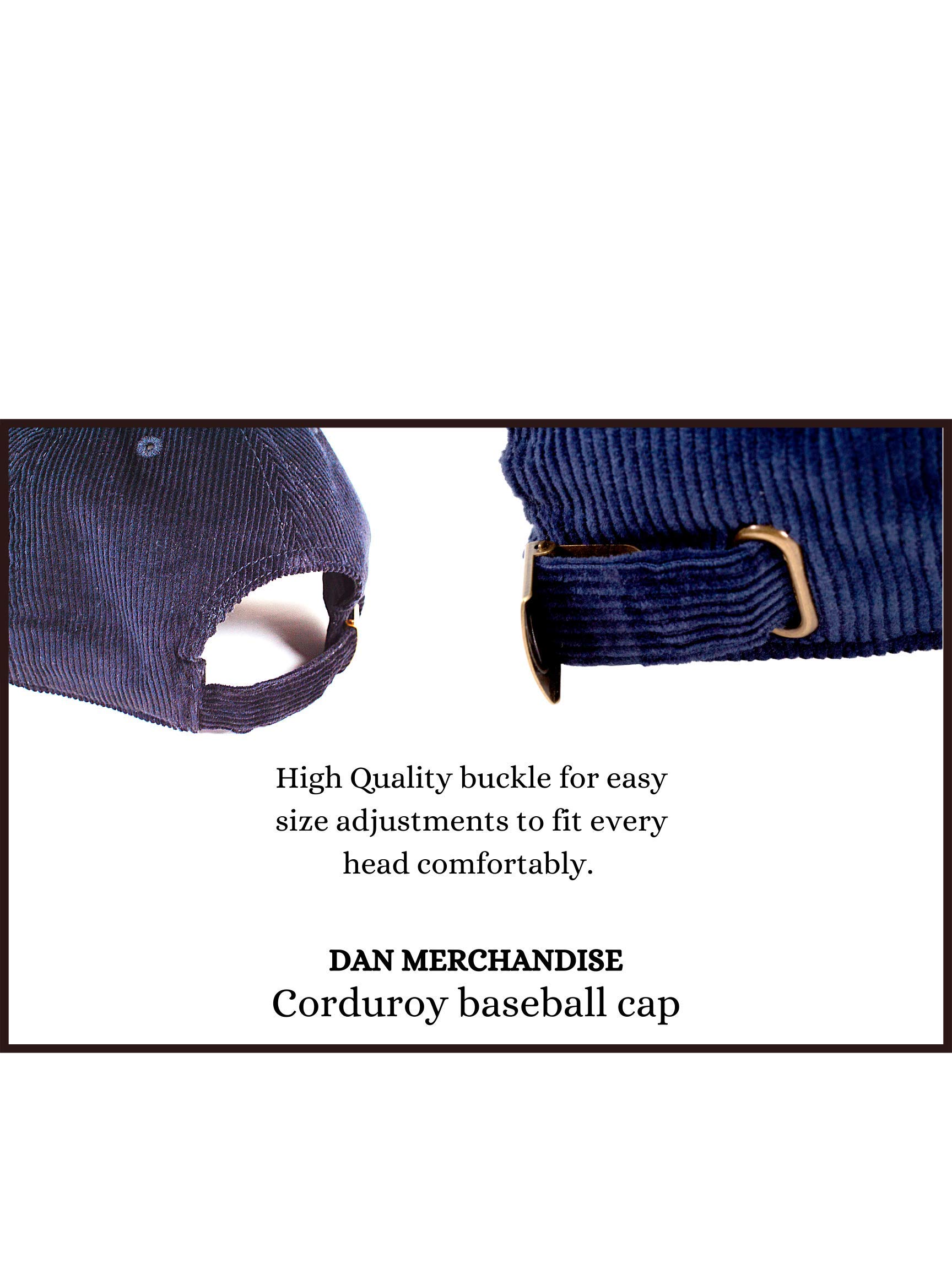 Plaid Suede Womens Mens Corduroy Hat for Men Casual Everyday Baseball Cap with Adjustable Straps (Navy)