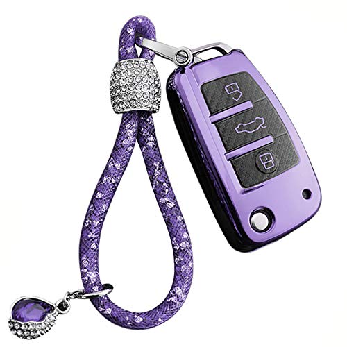 shunyang Compatible with Key Fob Case Cover for A1 A3 A4 A5 A6 Q2 Q3 Q7 TT S3 R8