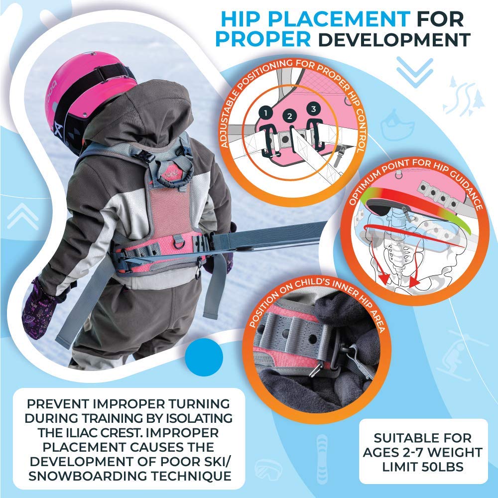 Ski & Snowboard Training Harness + Ski & Pole Carrier Bundle - Teach Your Child the Fundamentals of Skiing and Snowboarding - Complimented by Ski & Pole Carrier to Help Them Get to the Mountain