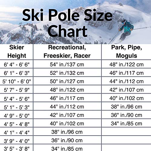 Ski Poles Graphite Carbon Composite - Zipline Podium 14.0 K - U.S. Ski Team Official Supplier (White Carbon, 44" in./112 cm)