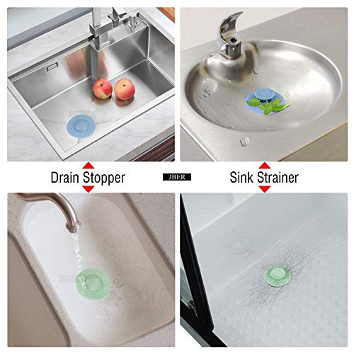 Shower Drain Stopper - Silicone Bathtub Drain Strainers, Hair Trap Hair Catcher Bathtub Drain Stopper Protectors Cover Easy to Install and Clean Suit for Bathroom Bathtub and Kitchen 5 Pack