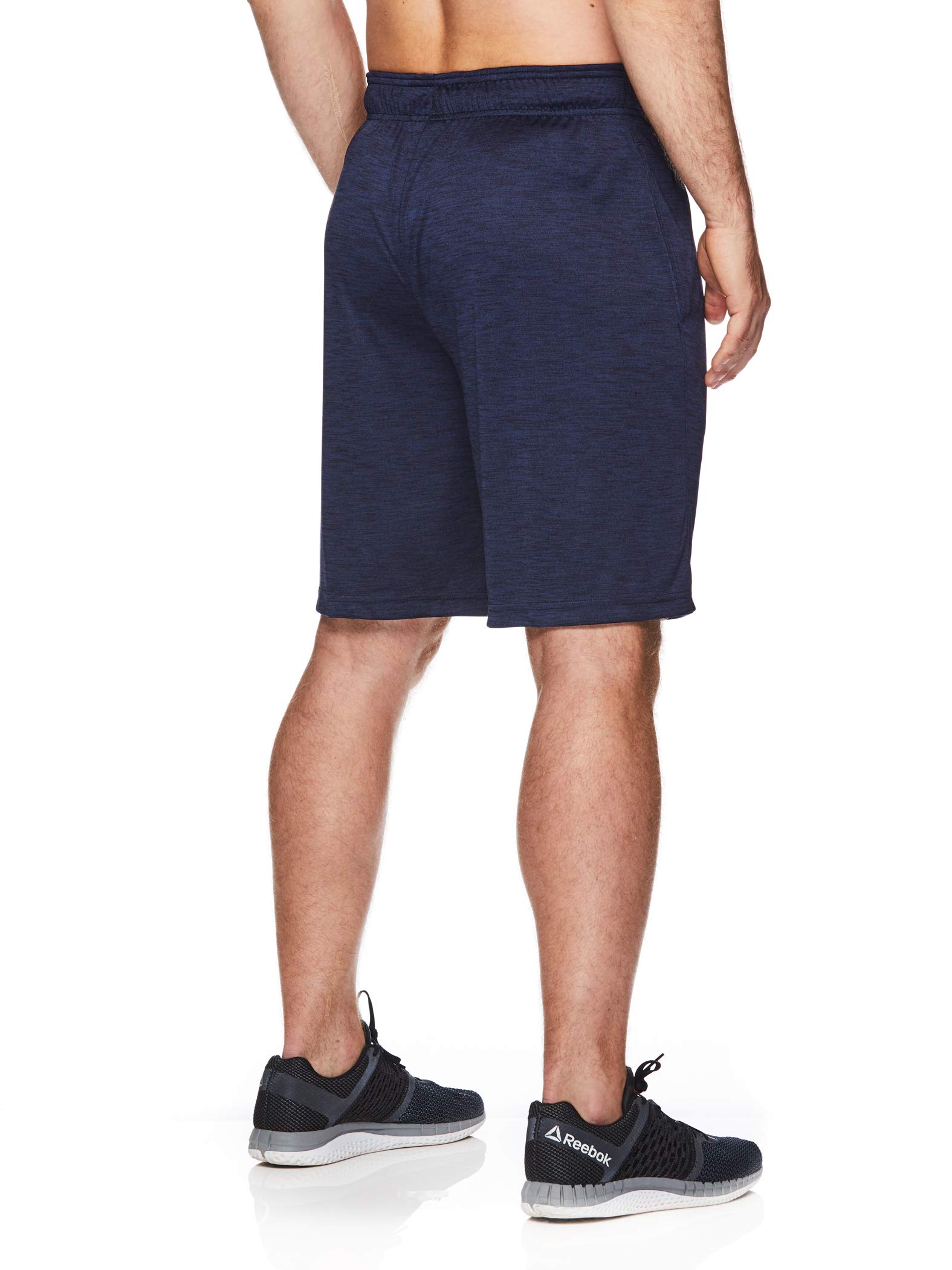 Reebok Men's Drawstring Shorts - Athletic Running & Workout Short w/Pockets - Cruz Short Navy Heather Blue, Small
