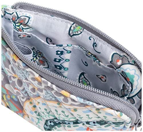 Vera Bradley Women's Women's Cotton Coin Purse, Citrus Paisley - Recycled Cotton, One Size