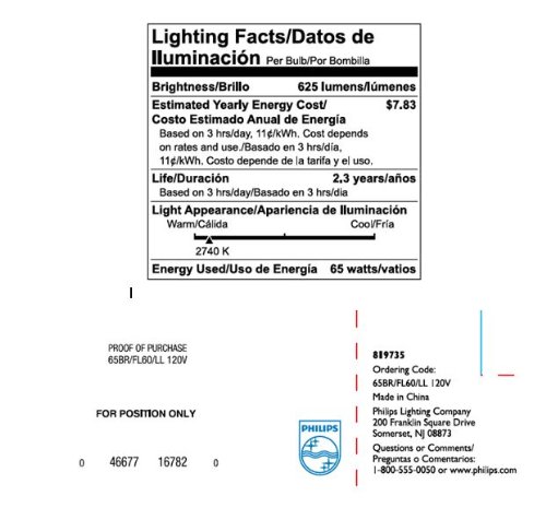 Philips Duramax Indoor Dimmable BR40 Flood Light Bulb: 2740-Kelvin, 65-Watt, Medium Screw Base, Warm White