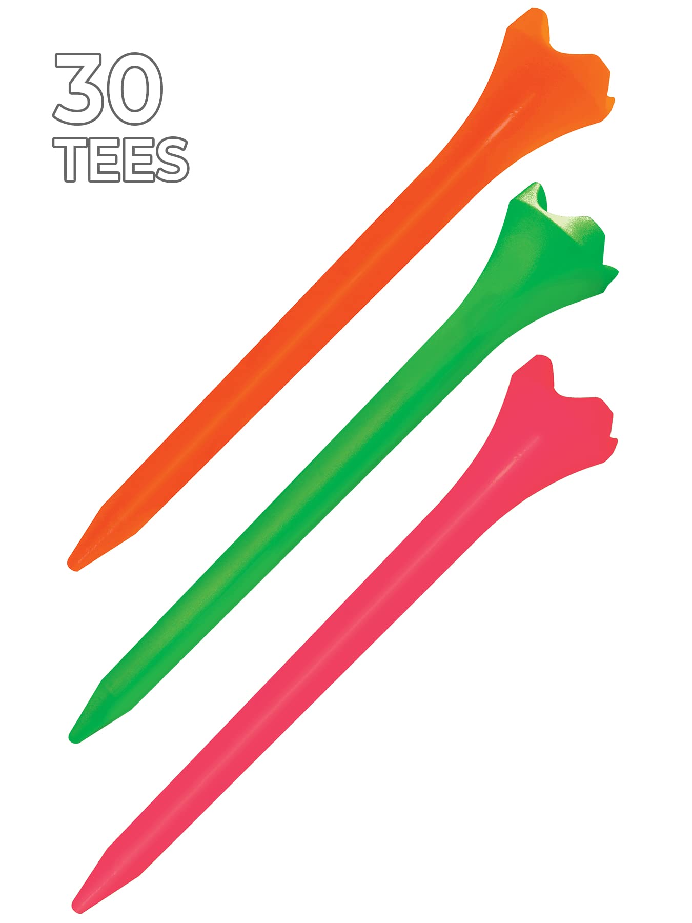 Pride Performance 2-3/4" Citrus Mix Golf Tee, 30 count
