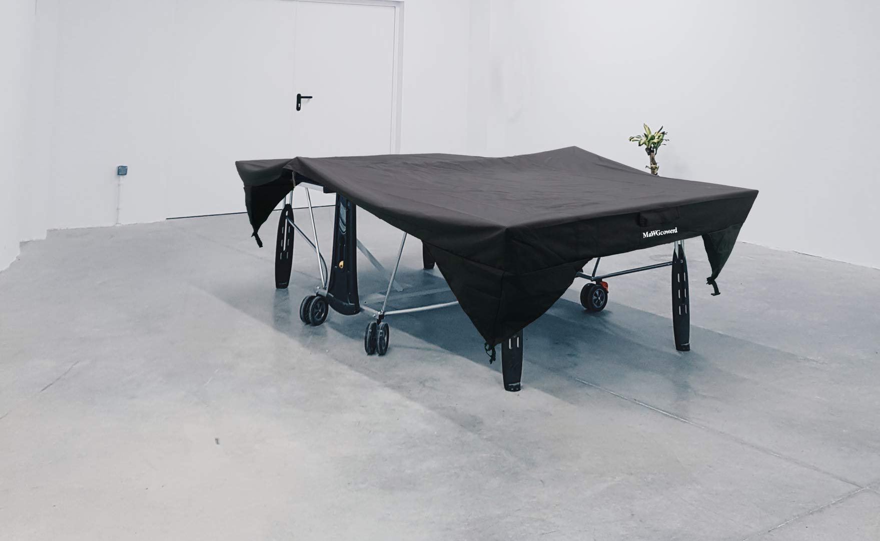 Ping Pong Table Cover - 600D Oxford Cloth Sunscreen dustproof Table Tennis Table Cover, Indoor/Outdoor Application - Black