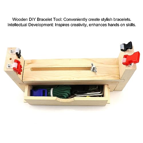 Okuyonic Bracelet Jig Maker Kit, Adjustable Bracelet Braiding Tool Wide Application with 2 Paracord 6 Buckle 5 Clamp for Bracelet