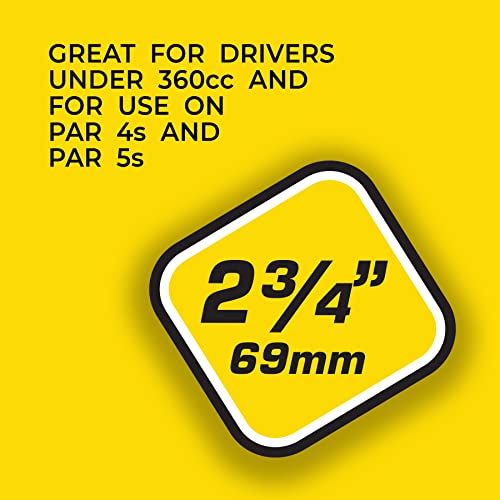 Pride Professional Tee System Two Piece Step Tee, 50 Count, 2-3/4 inch (Yellow)