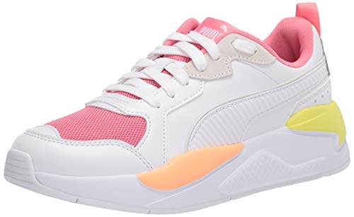 Puma Women's X-Ray Sneaker, White-Bubblegum-Plein air-Cantaloupe-Sunny Lime, 8 M US