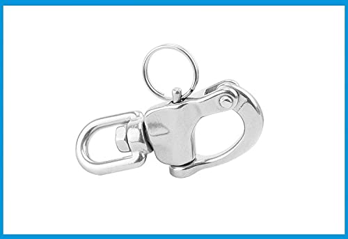 XIOSOIAHOU Hardware Accessories 316 Stainless Steel Swivel Snap Shackle Quick Release Boat Anchor Chain Eye Shackle Swivel Snap Hook for Marine Architectural