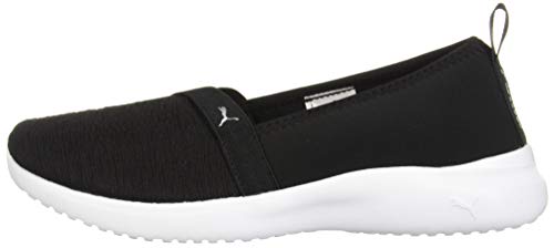 PUMA Womens Adelina, PUMA Womens Black-PUMA Womens Silver, 7