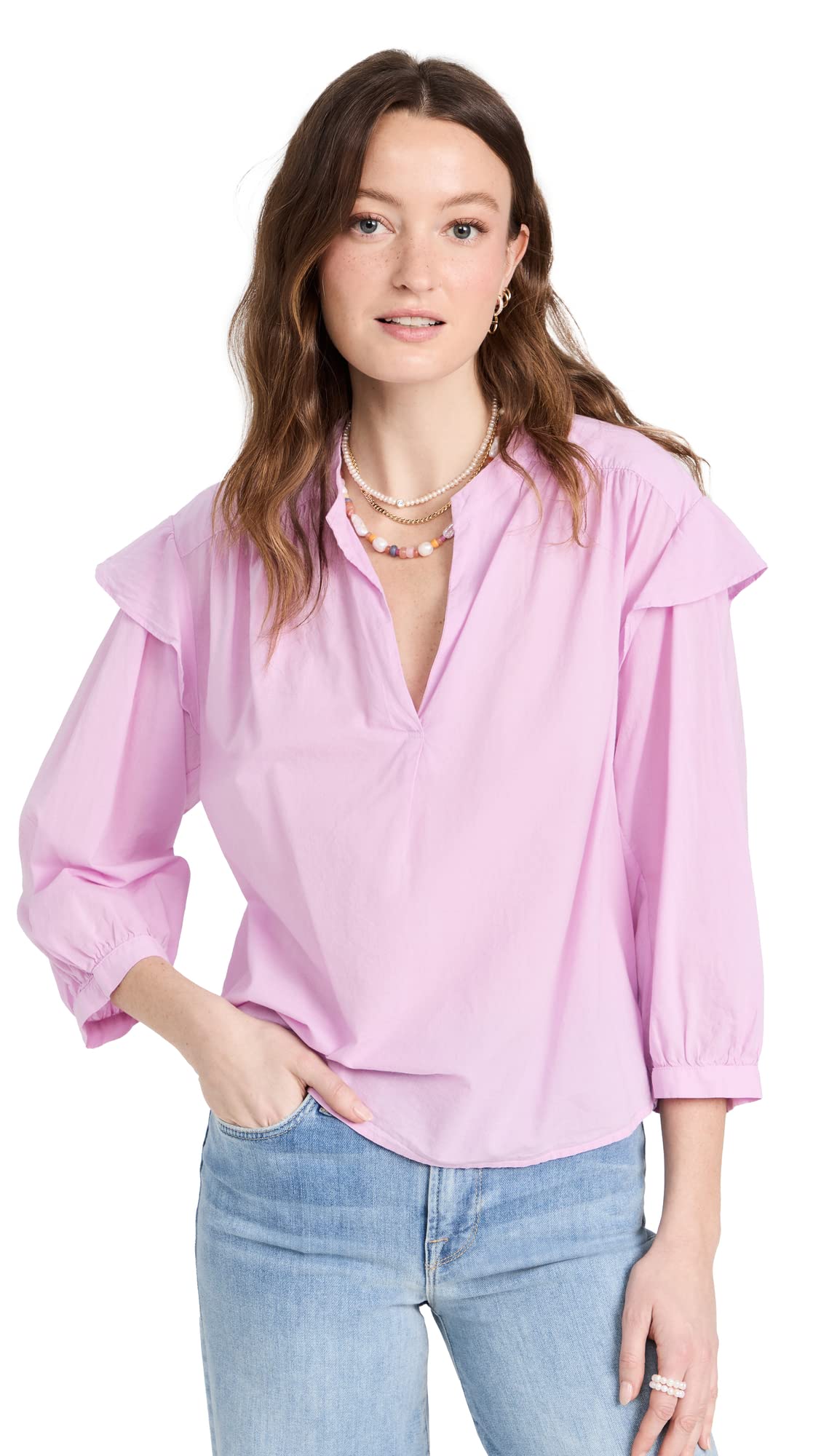 XIRENA Women's Aria Top, Lilac Veil, Purple, Pink, M
