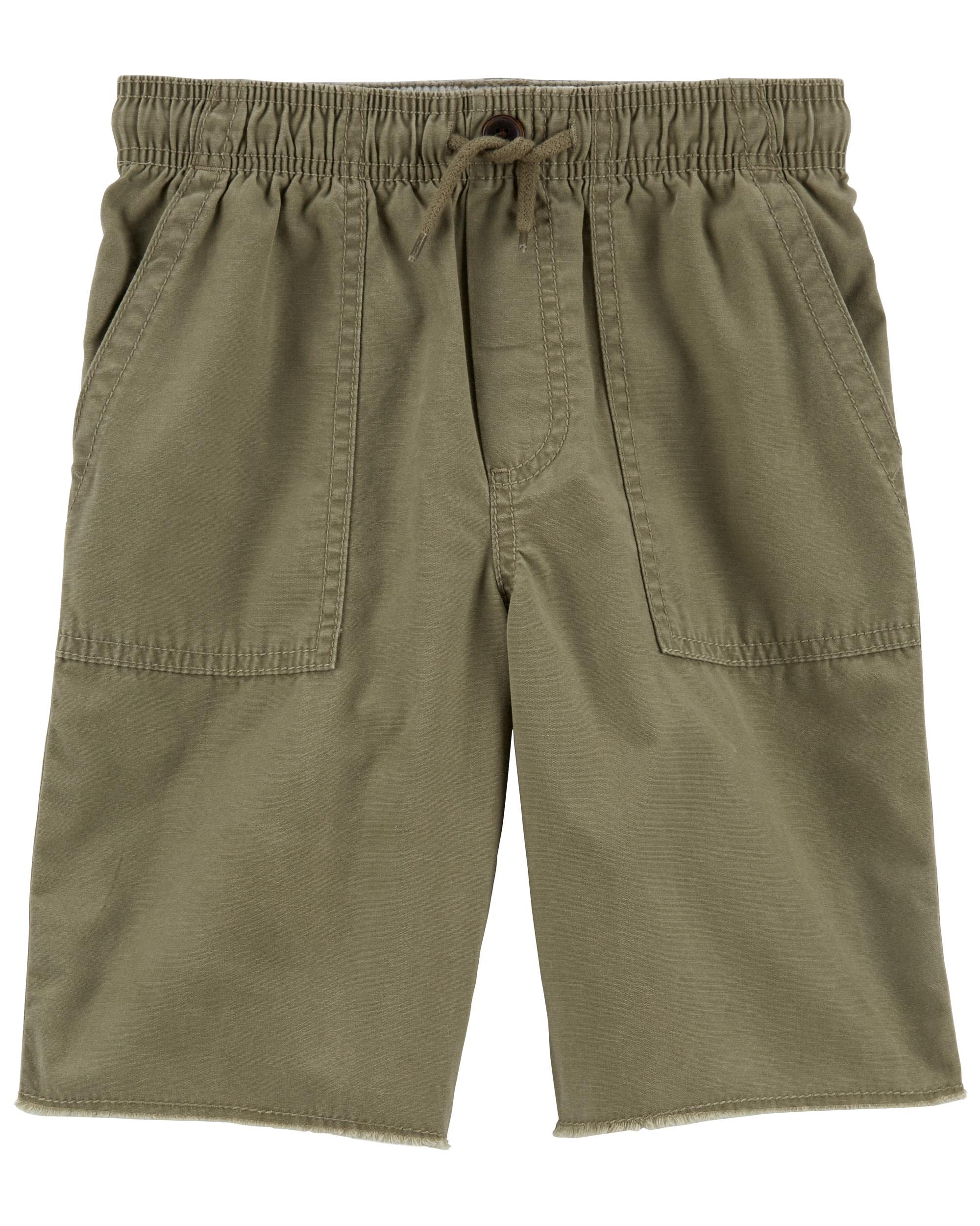 OshKosh B'Gosh Boys' Pull-on Shorts, Olive, 10