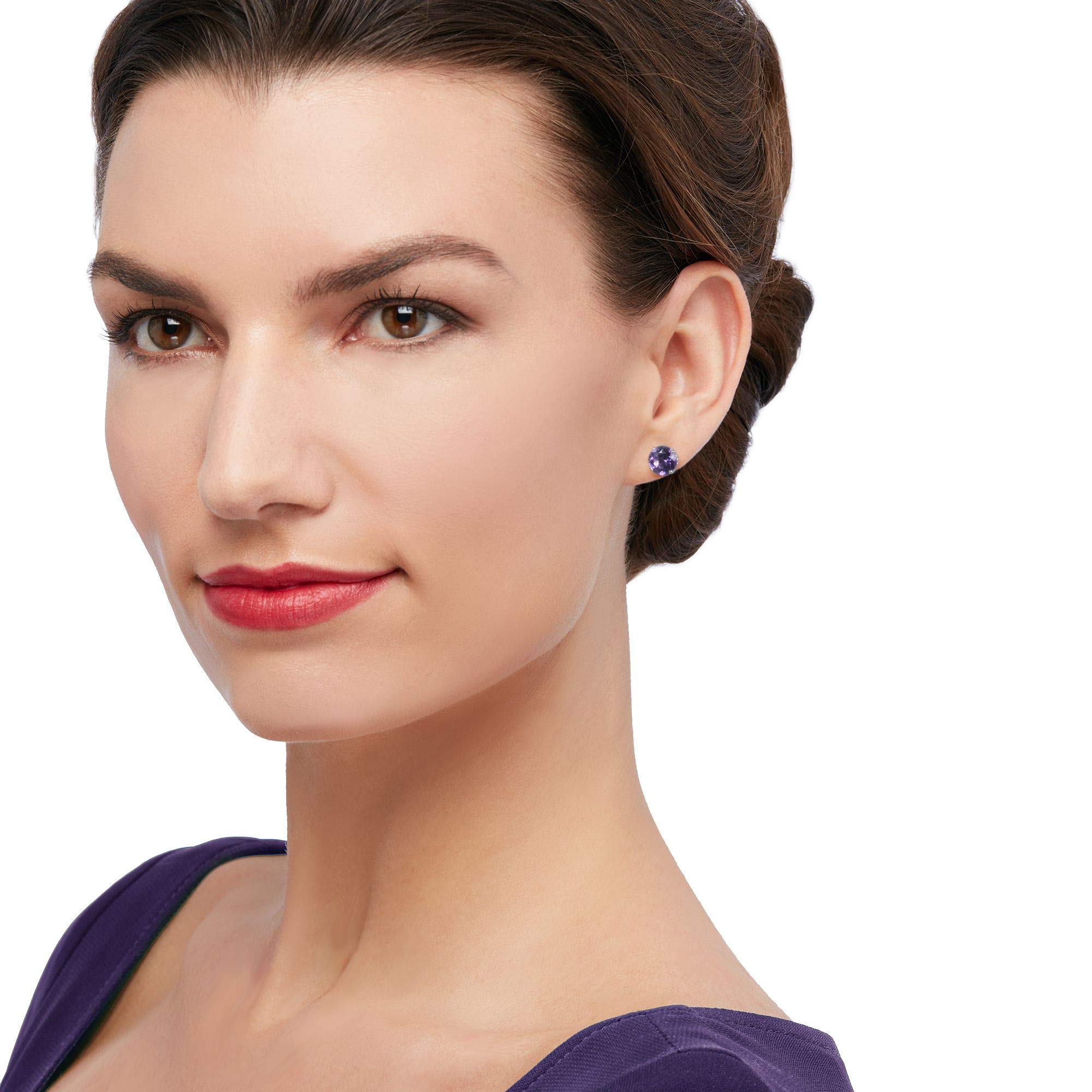 Ross-Simons 3.40 ct. t.w. Amethyst Studs in 14kt White Gold