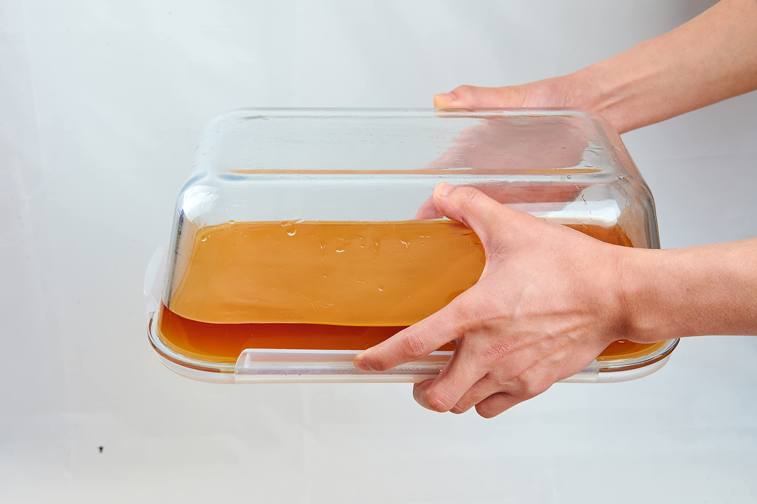 XXX-Large Glass Food Storage Container with Locking Lid 180OZ Family Size Party Size Extra Large Rectangle Glass Bowl Bakeware Baking dish with Airtight Lid Meal Prep Glass Container