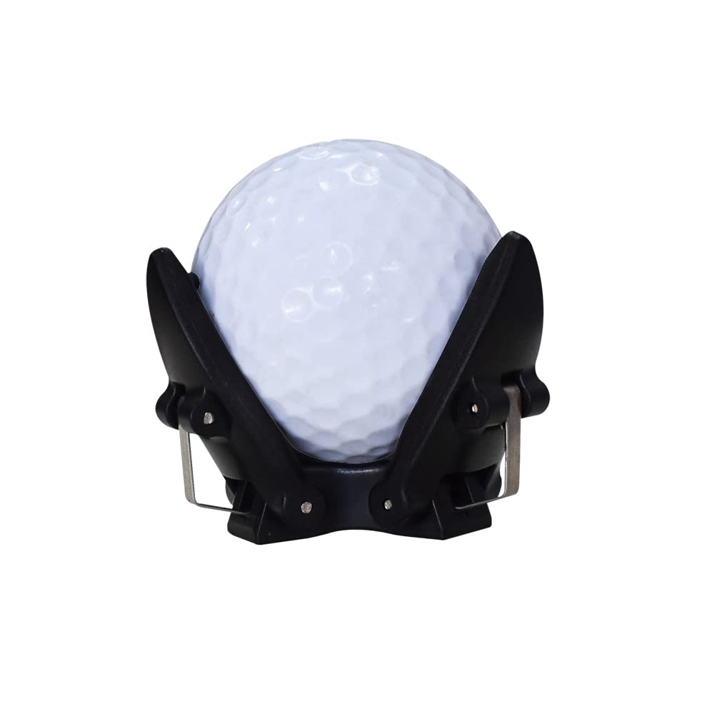 Xmomx 2 x Golf Ball Grabber Golf Ball Retriever Pick Up Back Saver Claw Put On Putter Grip 3-Prong Stainless Steel Spring Never Break Down Golf Accessory