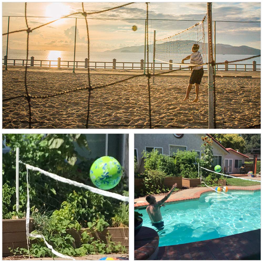 PlasMaller Volleyball Net (32 x 3 FT) Professional Sports Competition Replacement Nets for Backyard Schoolyard Garden Beach Swimming Pool (Net Only)