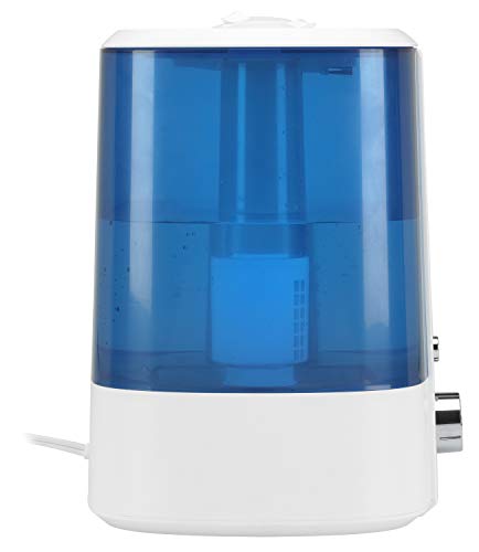 Pure Guardian H1175FL Ultrasonic Cool Mist Humidifier, 90 Hrs. Run Time, 1.5 Gal. Tank Capacity, 390 Sq. Ft. Coverage, Medium Rooms, Quiet, Filter Free, Silver Clean Treated Tank, Essential Oil Tray