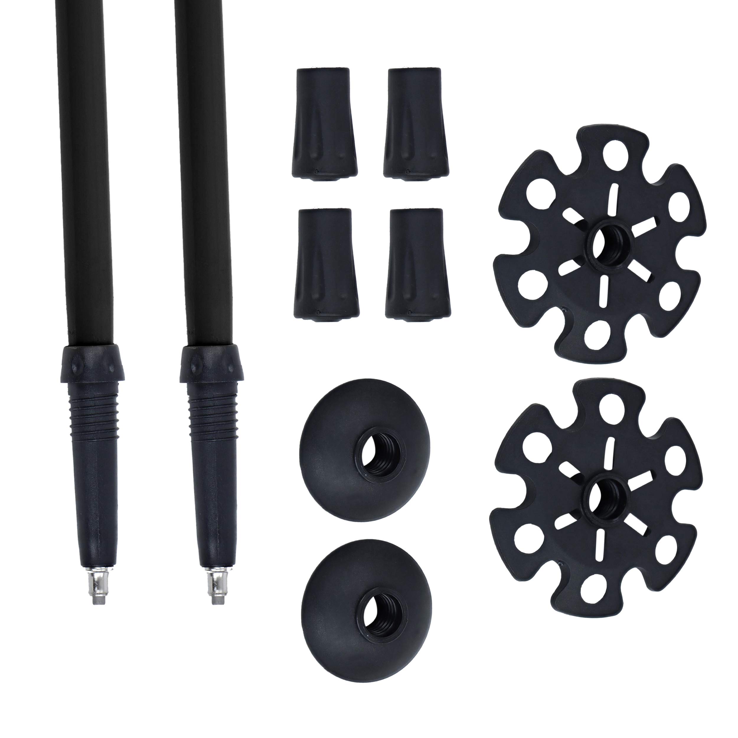 Redneck Convent RC Trekking Poles for Hiking Black Walking Sticks, Lightweight Pair Trek Poles Collapsible Backpacking Trekker Stick Set