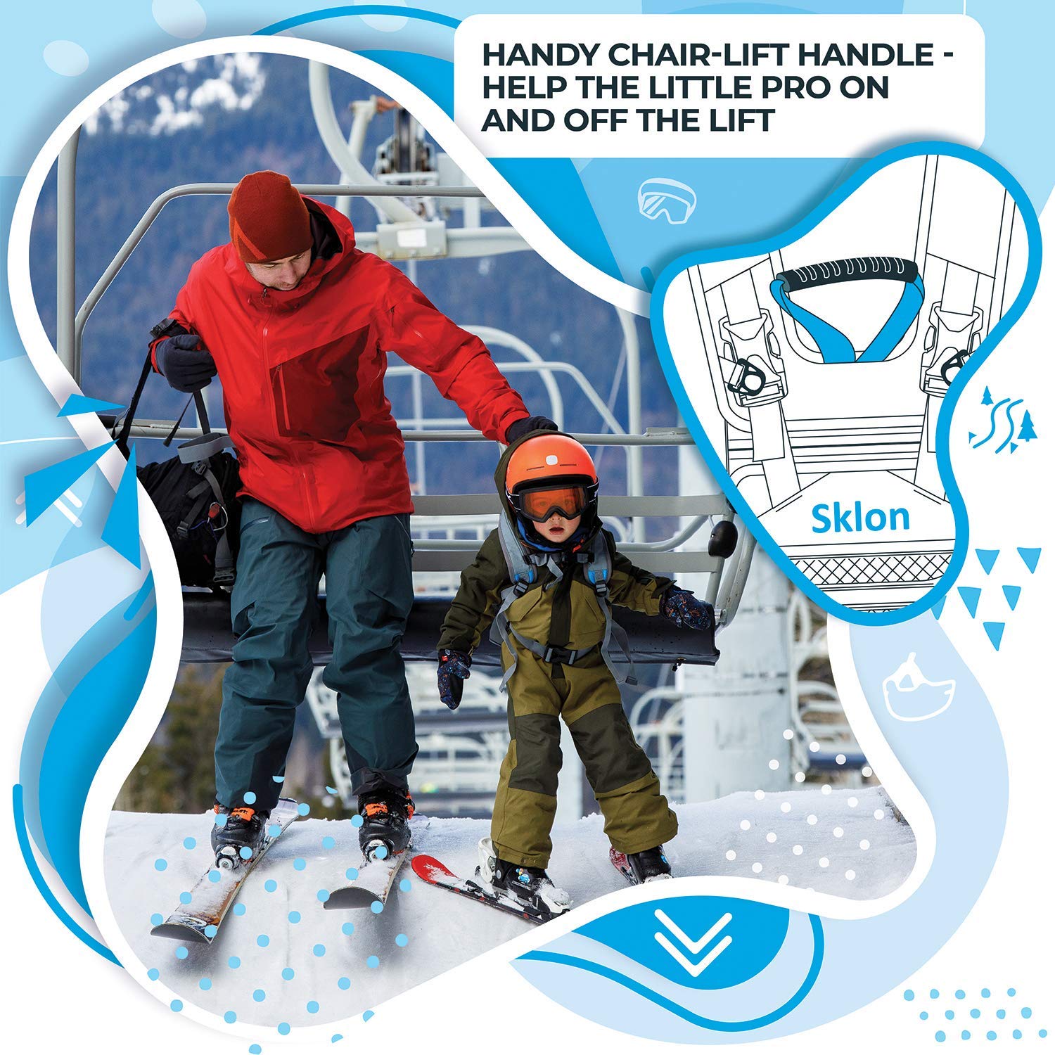 Ski & Snowboard Training Harness + Ski & Boot Carrier Bundle - Teach Your Child the Fundamentals of Skiing and Snowboarding - Complimented by Ski & Boot Carriers to Help Them Get to the Mountain