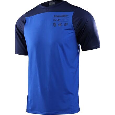 Troy Lee Designs Cycling MTB Bicycle Mountain Bike Jersey Shirt for Men, Skyline SS (Heather Slate, Small)