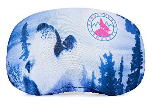 Ski Snowboard Goggle Cover Sleeve - Lens Scratch Dust Protection for Travel Storage and Apres (Powder 2 Pack)