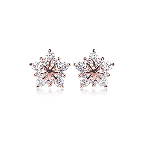 Sweets Bling Snowflake Stud Earrings Big Flower Zircon Earring Women's Accessories Jewelry Gift to Girlfriend Fashion Professionals