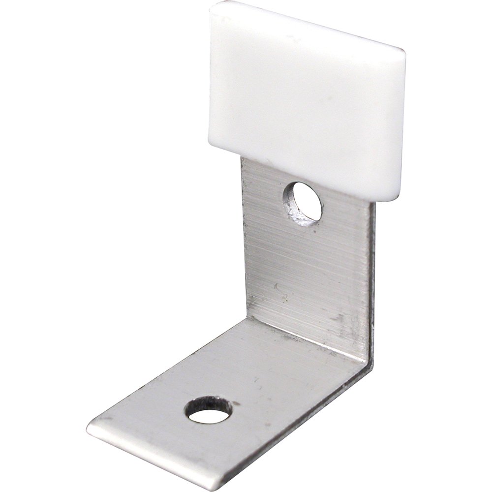 Prime-Line N 6655 Bypass Door Bottom L-Guide Brackets, fits Like Doors (2 Pack)