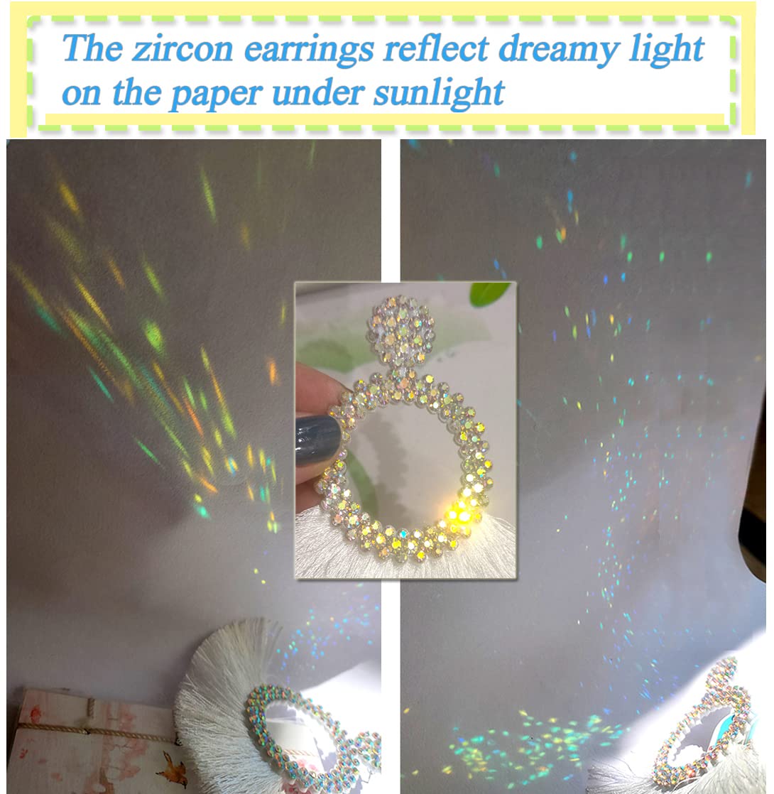 TINNYFY 12 Pairs Boho Statement Earrings Tassel Earrings Hoop Dangle Earrings Long Earrings for Women/Girl (B)