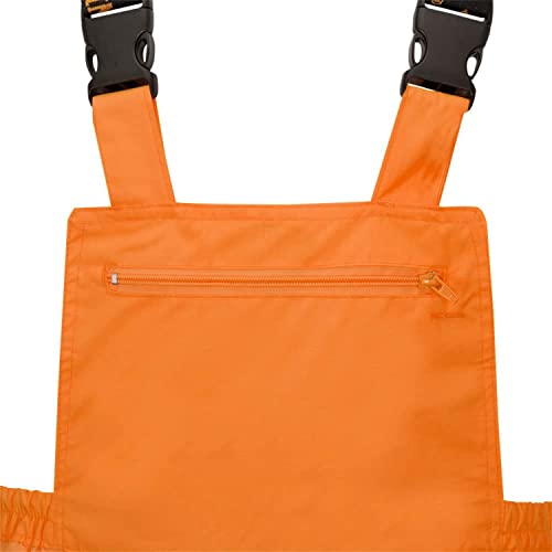 Pioneer Ripstop High Visibility Bib Pant - Safety Rain Gear โ Hi Vis, Waterproof, Reflective, Work Overalls for Men โ Orange, Yellow/Green