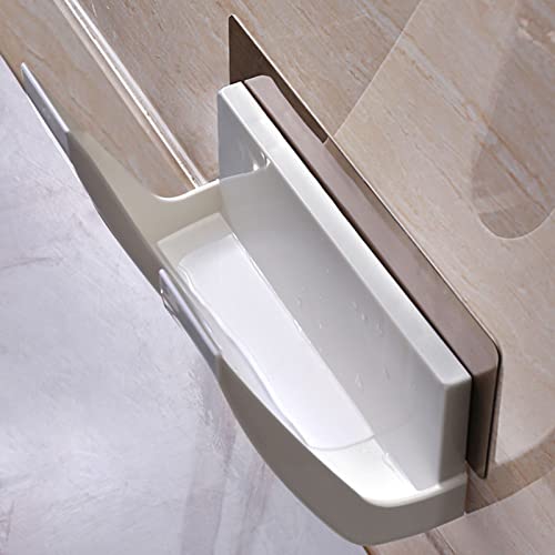 SEYFI Kitchen Shelves,Wall Mounted Pot Lid Organizer, Plastic Pot Lid Holder, Spoon Rest Rack, Cutting Boards Storage Stand, U-Shaped Slot Keeps Countertops Clean