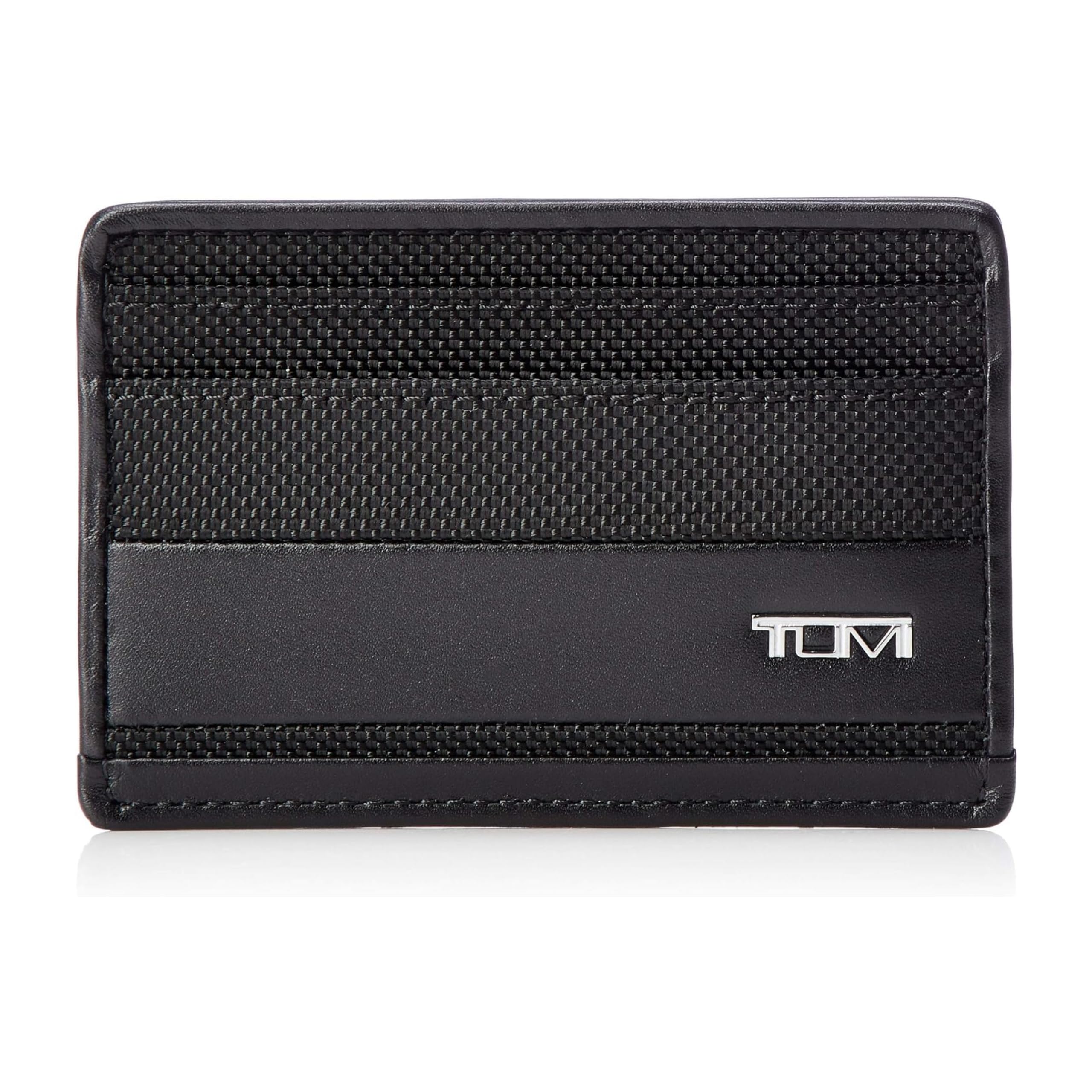 TUMI - Alpha Slim Card Case - Slim Billfold Wallet for Travel - Slip Pocket Wallet - Small Wallet - 2.8" X 4.1" X 0.2" - Anthracite/Brown