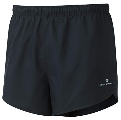 Ronhill Mens core Split Short, All Black, Medium