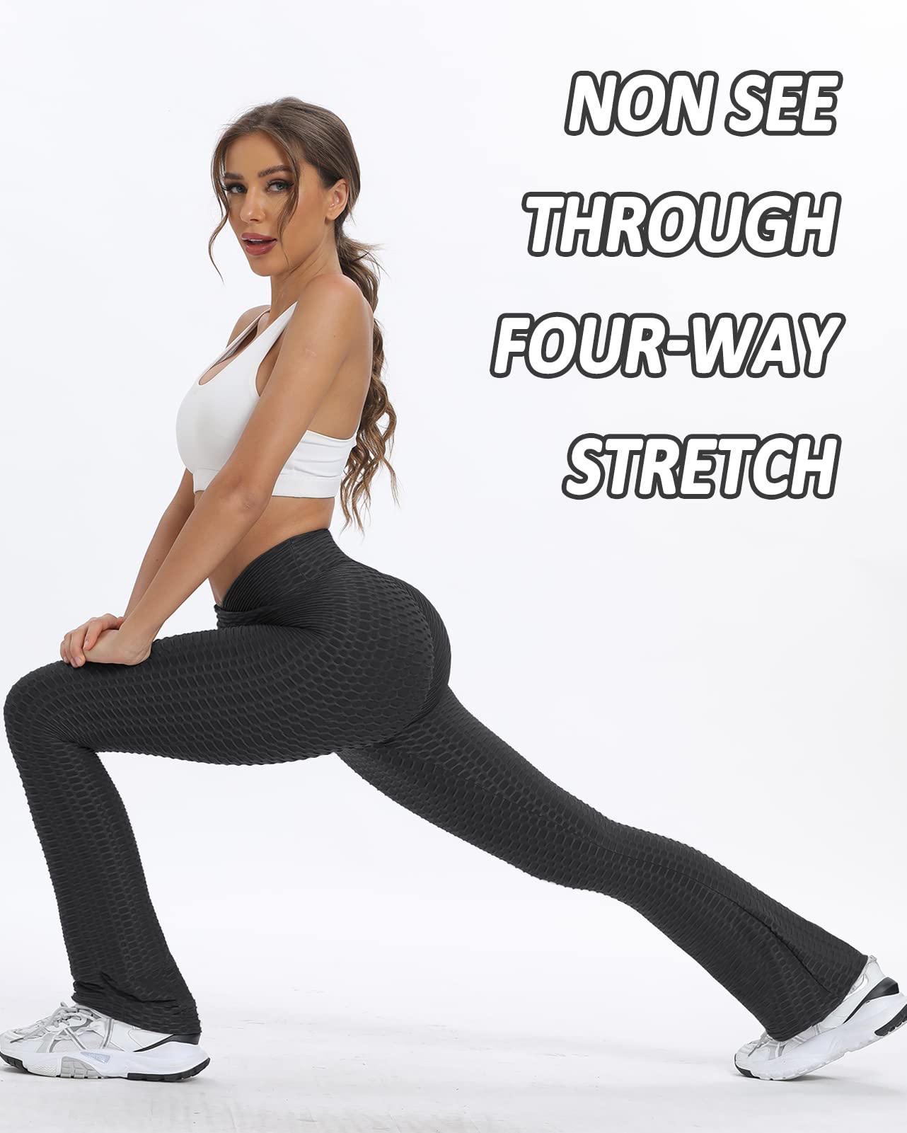 YAMOM Bootcut Yoga Pants with Pockets for Women Crossover Flare Leggings High Waisted Butt Lifting Tummy Control Pants…