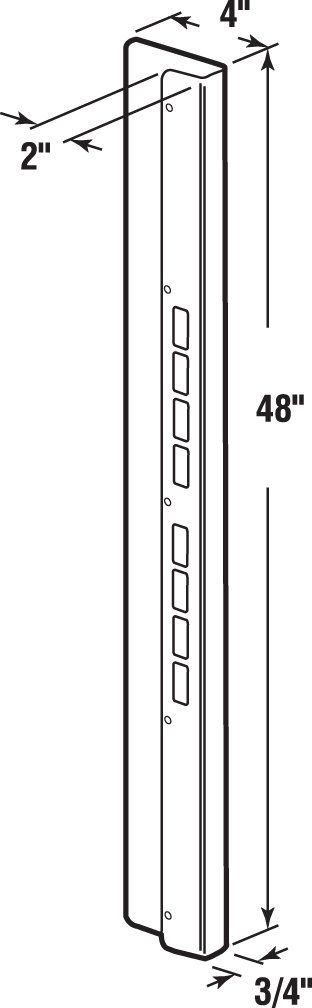 Prime-Line U 10895 Mega-Jamb Reinforcing Kit for 2-3/4 In. Backset, For 1-3/4 In. Doors (1 Kit)