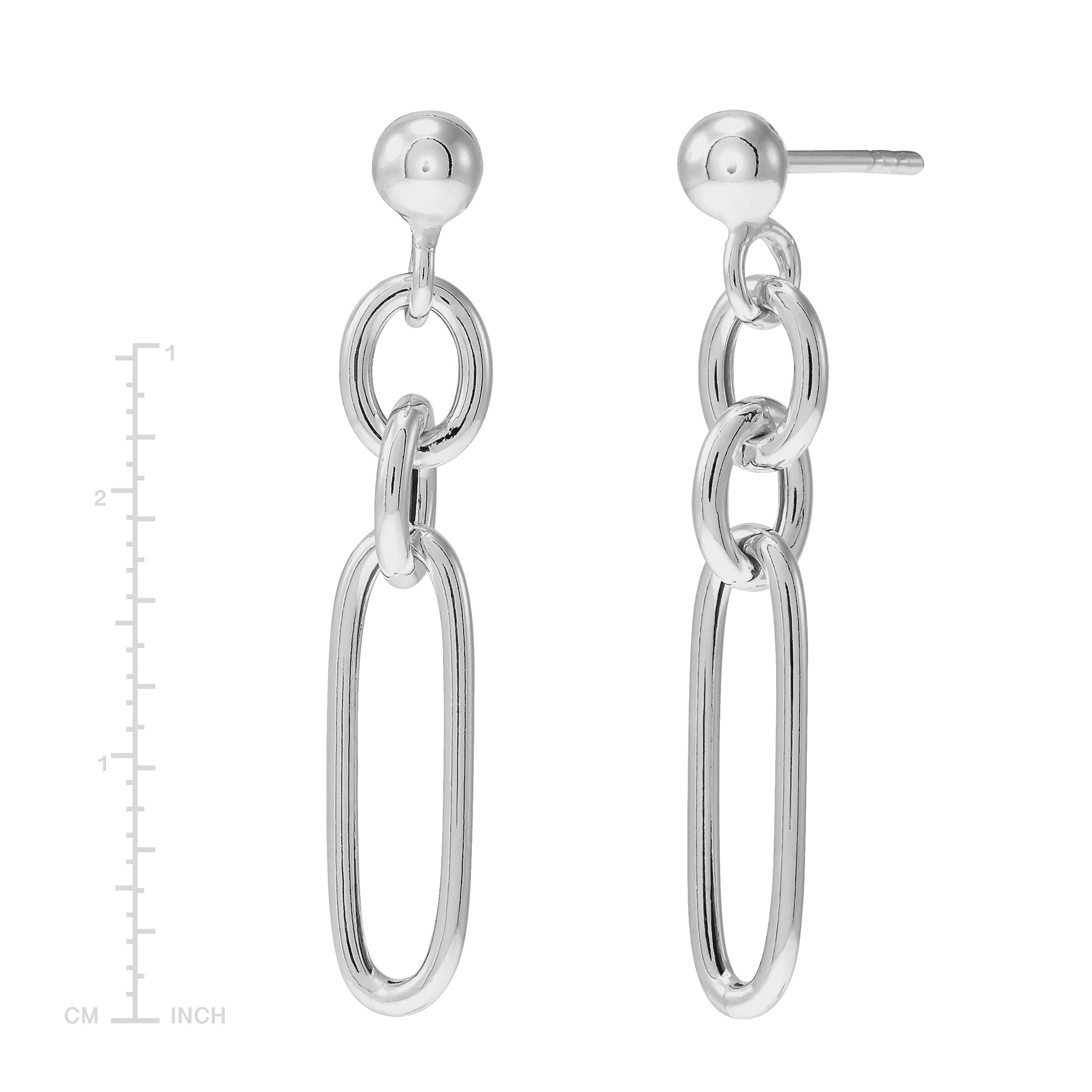 Silpada 'Down To Chain' Link Drop Earrings in Sterling Silver