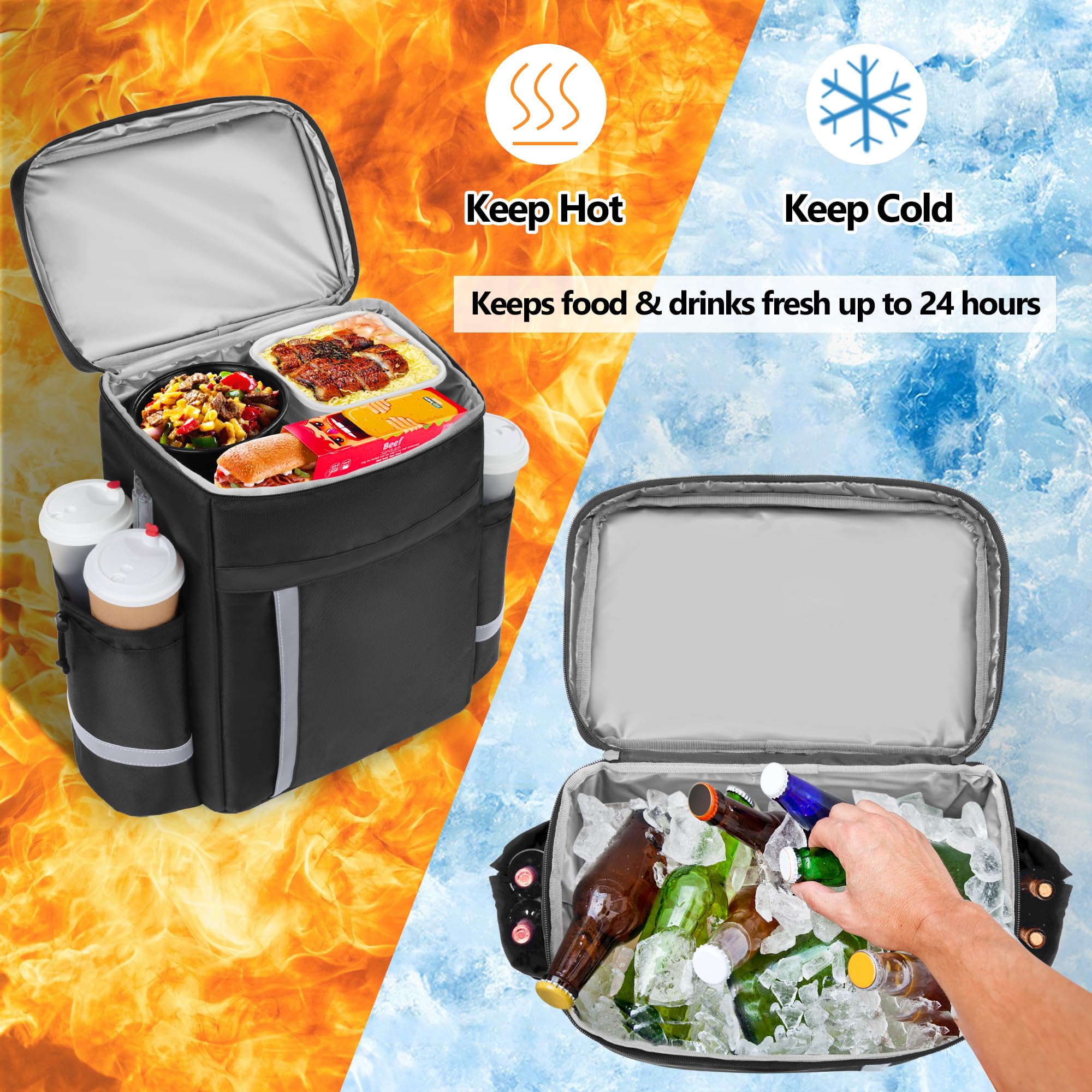 Trunab Insulated Cooler Backpack 30 Cans Soft Leak-Proof Cooler Bag, Lightweight Backpack Cooler for Lunch,Beach, Hiking, Camping, Picnic, Fishing, Travel, 30 Cans
