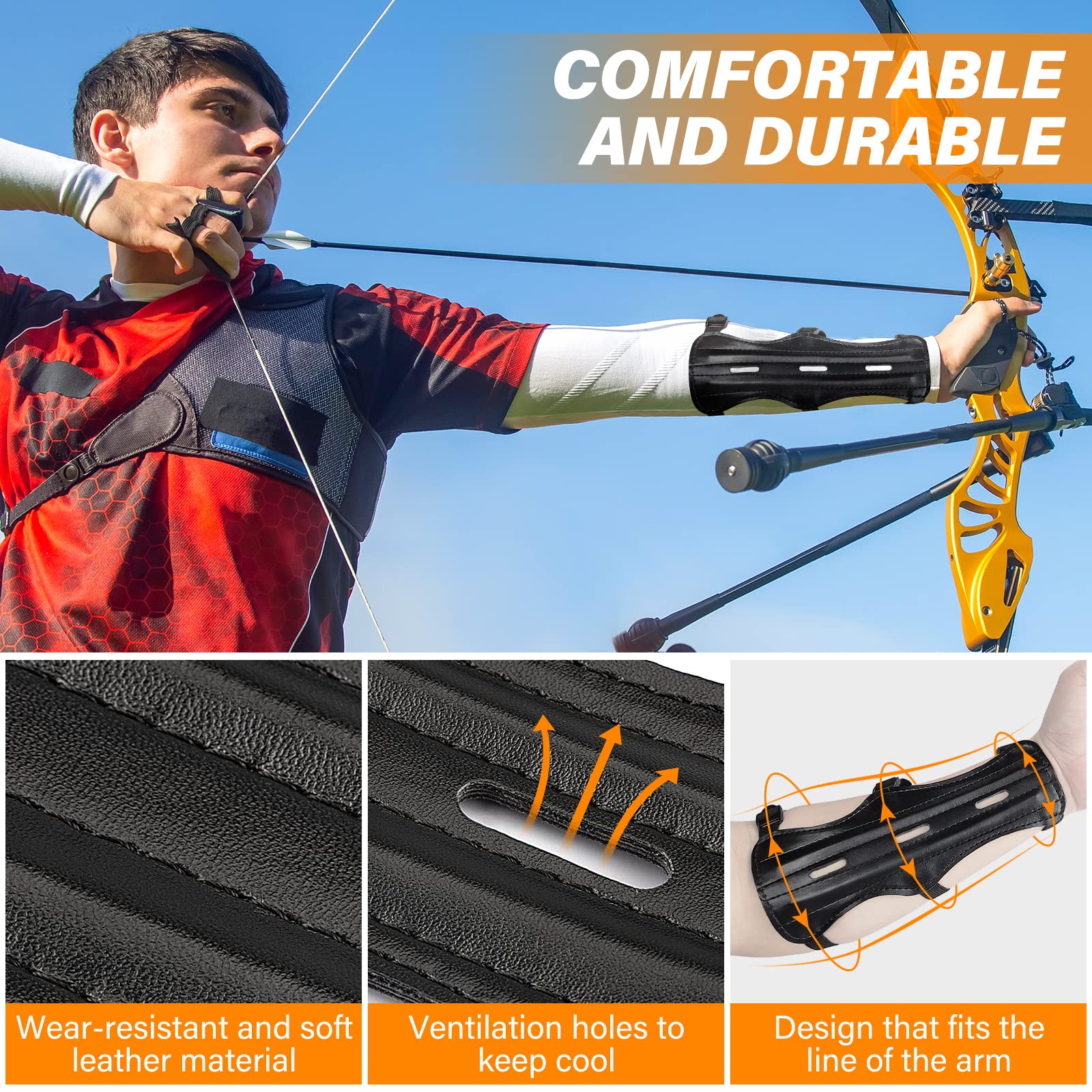 Trymaker Archery Arm Guards,Arm guards for Archery,Archery Wrist Guard for Recurve Bow and Compound Bow Youth and Adult,Archery Protective Arm Guard for Women